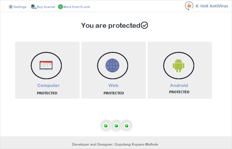 K-unit Antivirus (Interface) | SourceCodester